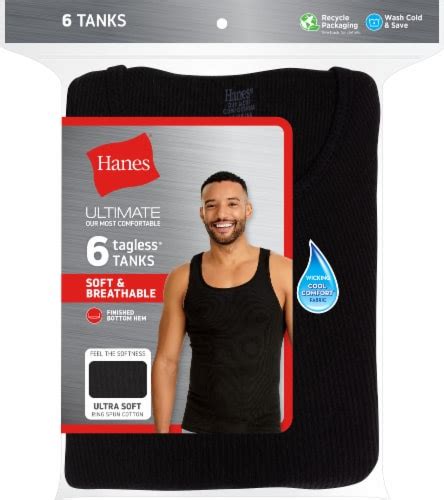 Hanes Classics Ultimate Tagless Tanks 6 Pack S Kroger