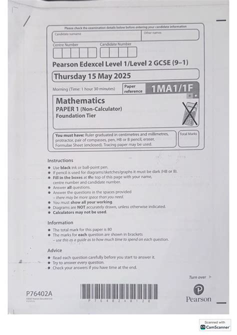 Edexcel Gcse Maths June 2025 Higher Paper 3 Solutions Scholarfriends