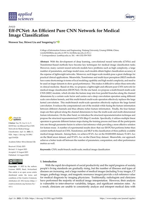 Pdf Eff Pcnet An Efficient Pure Cnn Network For Medical Image
