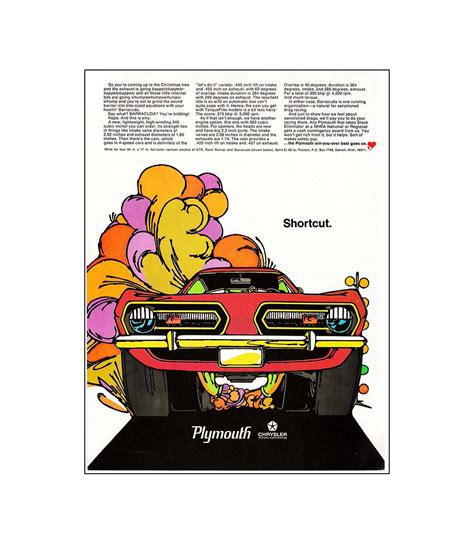 1968 Plymouth Barracuda Print Ads Over Drive Magazine