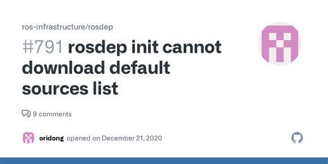 Rosdep Init Cannot Download Default Sources List · Issue 791 · Ros