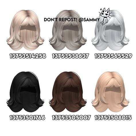 Roblox Hair Codes💕 Sevimli Saç Çizim Saç Club Kıyafetleri