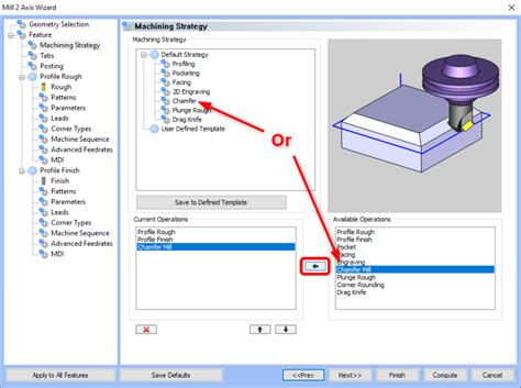 Chamfer Toolpath Selecting Geometry Bobcad Support