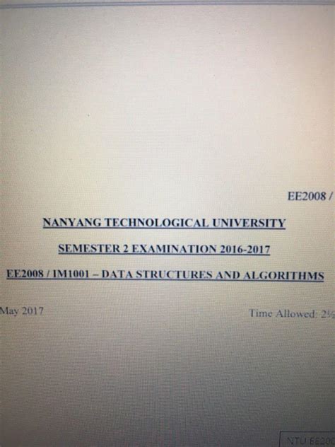 ntu ee2008 data structures and algorithms pyp solutions computers and tech