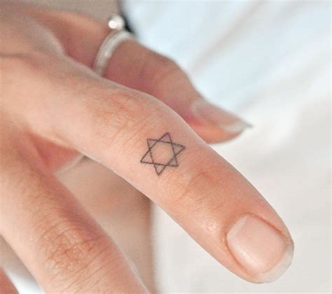 Star Of David Tattoo Inked On An Index Finger By Tattooist Cozy Star