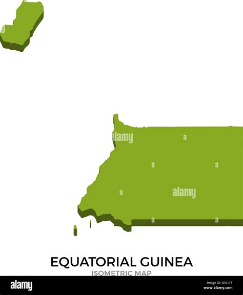 Isometric Map Of Equatorial Guinea Detailed Vector Illustration Stock
