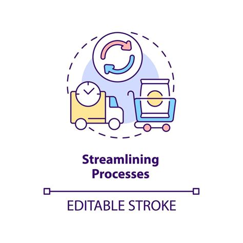 streamlining processes concept icon lean manufacturing principle