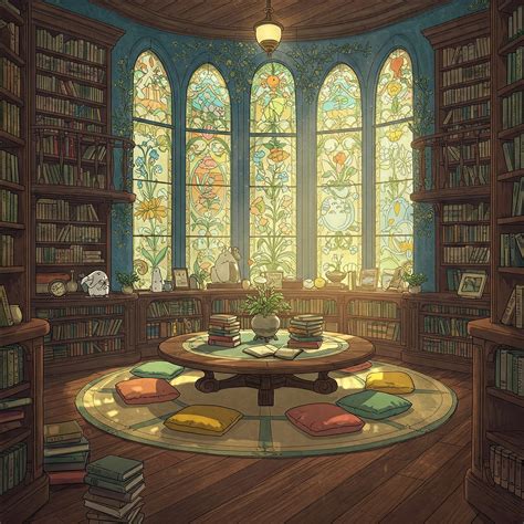 Fantasy Library Concept Art Cozy Fantasy Library Wizarding World Art