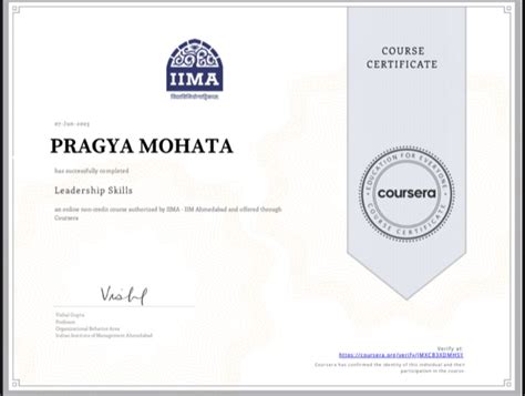 Pragya Mohata On Linkedin Leadership Professionaldevelopment Iim Coursera Leadershipjourney