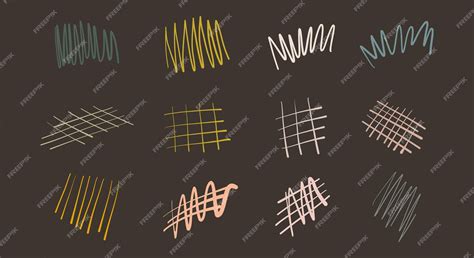 Premium Photo Hatching And Crosshatch Lines Doodle Hand Draw Set
