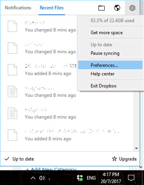 Disable Dropbox Notifications Files Changed Synced Shared Comments Tech Journey