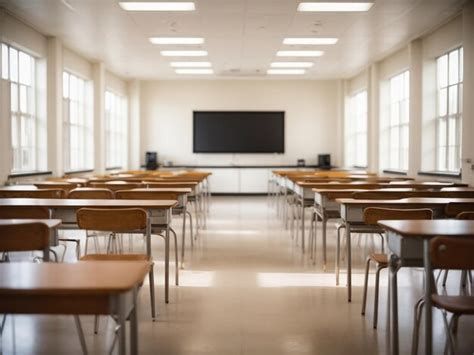 Premium Photo Academic Hub Photoreal Classroom In College Interior