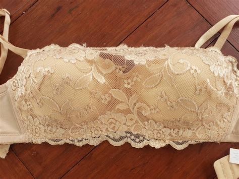 Vintage Lace Bra Lingerie Convertible Nude Bra Gem