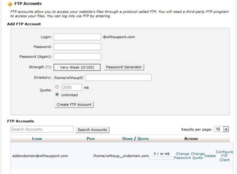 Working With Your Addon Domain S FTP Account Web Hosting Hub