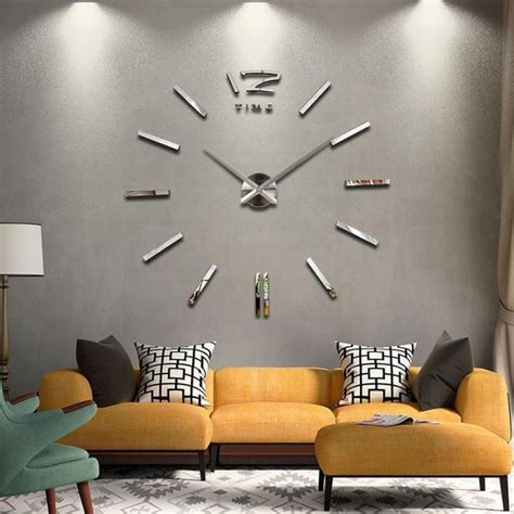 Jual Jam Dinding Besar DIY Giant Wall Clock Quartz Creative Design Jam Dinding Besar Di Lapak