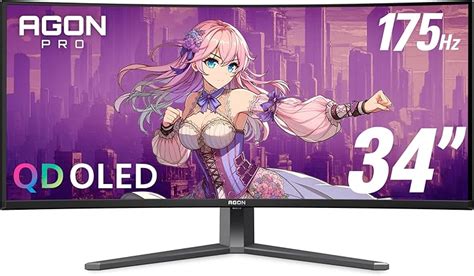 Amazon Com AOC Agon PRO AG346UCD 34 Ultra Wide Curved QD OLED Gaming Monitor 21 9 WQHD