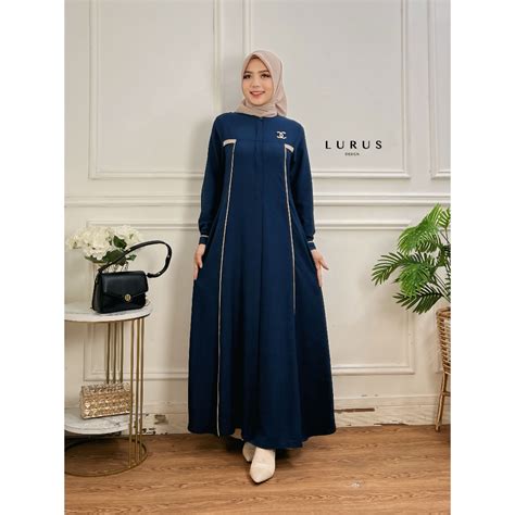 Jual Humaira Dress By Lurus Design Gamis Polos Semi Abaya Linen
