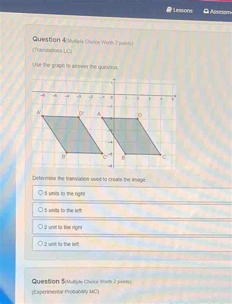 Lessons Assessm Question 4multiple Choice Worth 2 Points