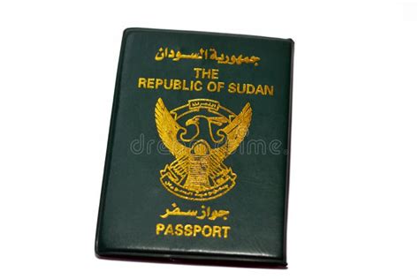 The Republic Of Sudan Passport With A Gilded Falcon In The Center Of
