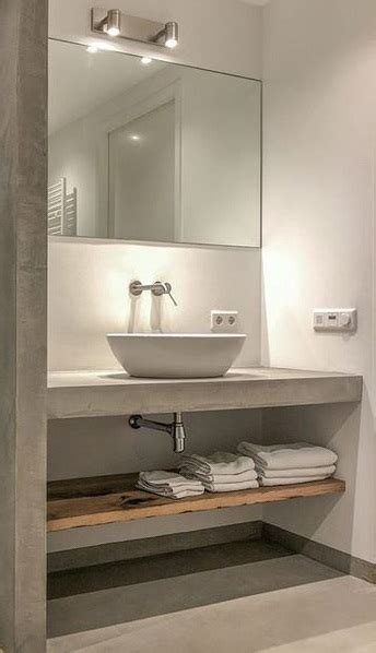 รวม 42 ไอเดีย เคาร์เตอร์อ่างล้างหน้าปูนเปลือย ดิบๆ เรียบง่าย สวยอย่างมีสไตล์