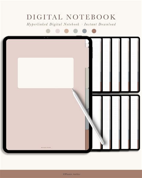 Digital Hyperlinked Notebook For IPad And Tablet Tabs Digital Notebook Digital Journal