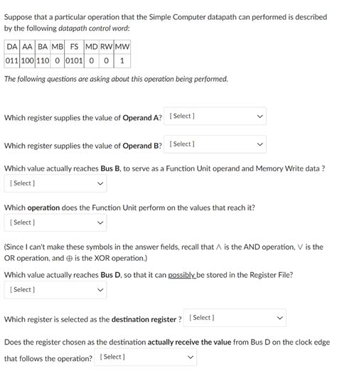 suppose that we want the simple computer datapath to