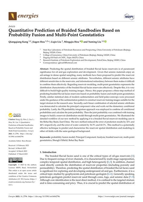 Pdf Quantitative Prediction Of Braided Sandbodies Based On
