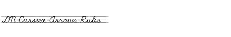 dn cursive arrows rules