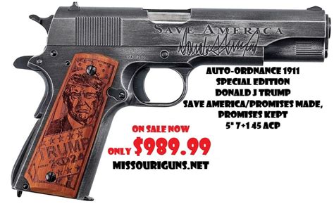 Auto Ordnance 1911 Trump Save America 2024 Special Edition Semi Auto