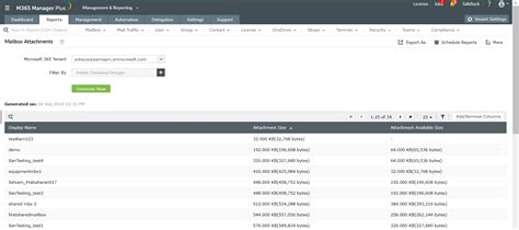 Microsoft 365邮箱内容报表