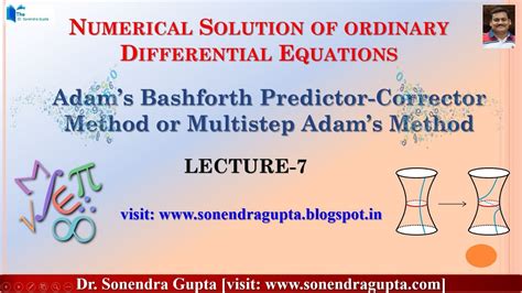 Lecture 7numerical Solution Of Odeadams Bashforth Predictor Corrector Method Youtube