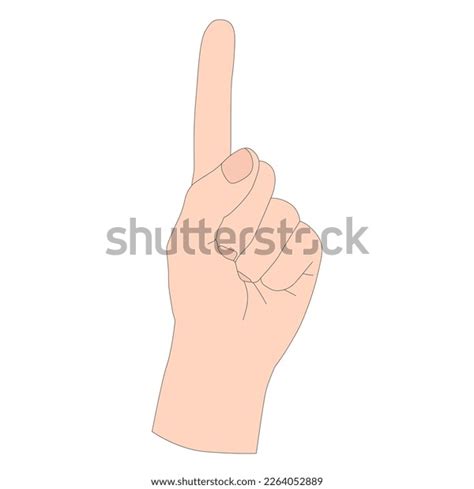 Hand Gesture Pointer Sign Language Vector Stock Vector Royalty Free