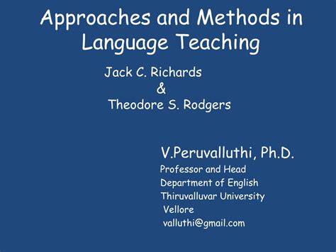 Ppt Approaches And Methods In Language Teaching Powerpoint Presentation Id8819903
