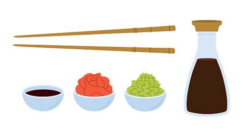Kecap Wasabi Acar Jahe Dan Sumpit Set Bumbu Jepang Untuk Sushi