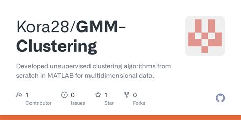 GitHub Kora GMM Clustering Developed Unsupervised Clustering Algorithms From Scratch In