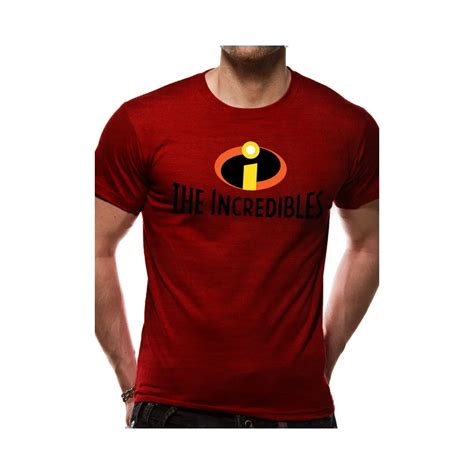 Official Disney Pixar The Incredibles Logo Symbol Red T Shirt