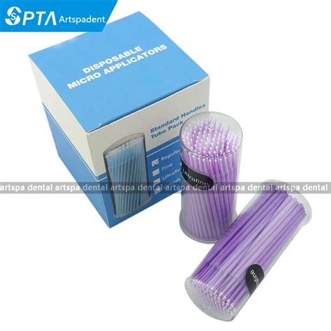 Dental Disposable Micro Brush Micro Applicators Materials Regular Size Purple In Teeth Whitening