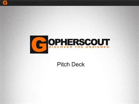 Gopherscout Pitch Deck Ppt