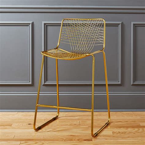 Alpha Brass Metal Counter Stool Reviews Cb2