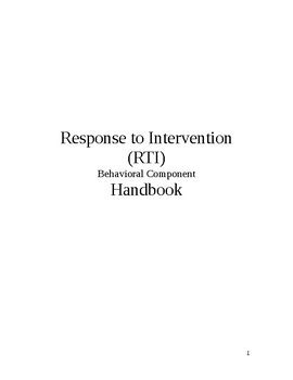 Behavioral RTI Tiered Interventions By Calm And Cool Products TPT