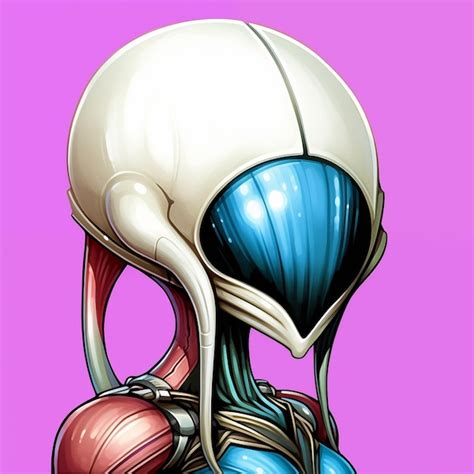 A Close Up Of A Cartoon Alien With A Helmet On Generative Ai Premium