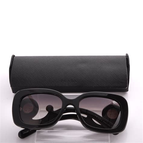 Prada Crystal Ornate Square Baroque Sunglasses Spr 33p Black 270801