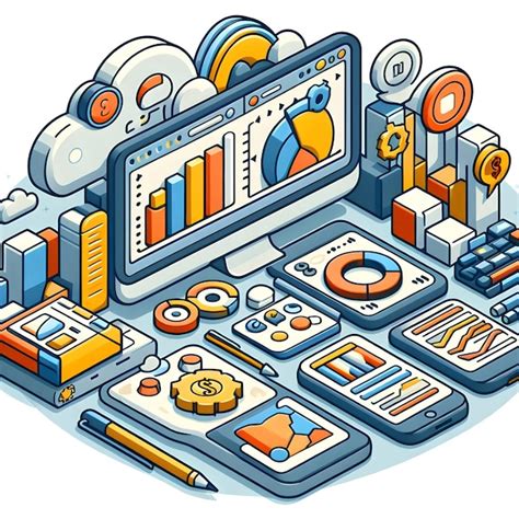 3d Flat Icon Business Dashboard With Copy Space On White Background