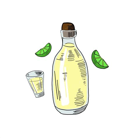 6318 Tequila Bottle Vector Vector Images Depositphotos Clip Art
