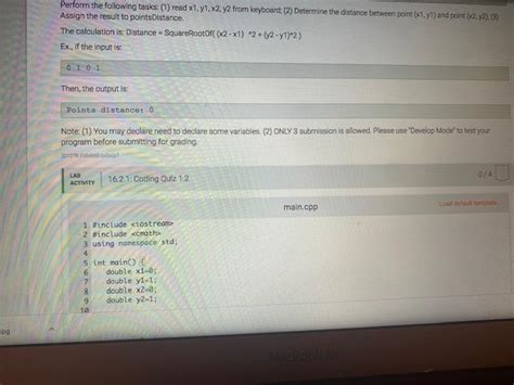 Solved Perform The Following Tasks Read X Y X Y Chegg