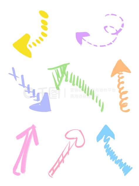 箭头免抠元素 箭头涂鸦铅笔马克笔手绘卡通各种箭头草稿 素材免费下载 3072像素 Psd格式 编号71101289 千图网