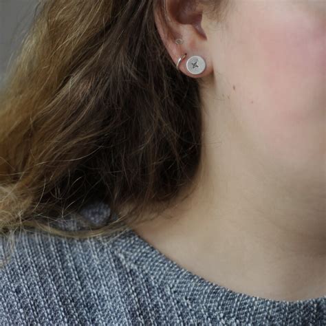Silver Compass Earrings Compass Jewellery Silver Earrings Etsy