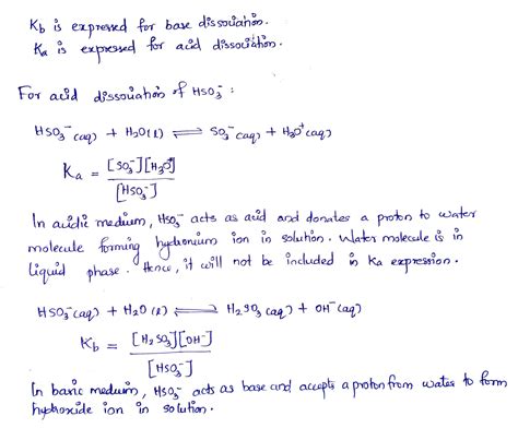 [solved] Write The Balanced Ka And Kb Reactions For Hso In Water
