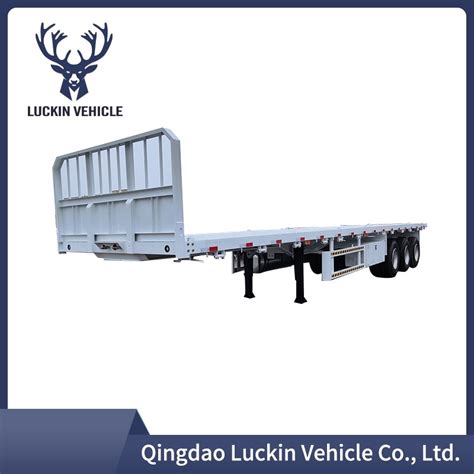 Versatile And Reliable 3 Axles Flatbed Container Chassis Flat Bed Semi