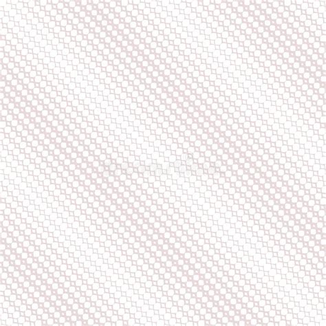 diagonal halftone mesh seamless pattern white and pale pink vector